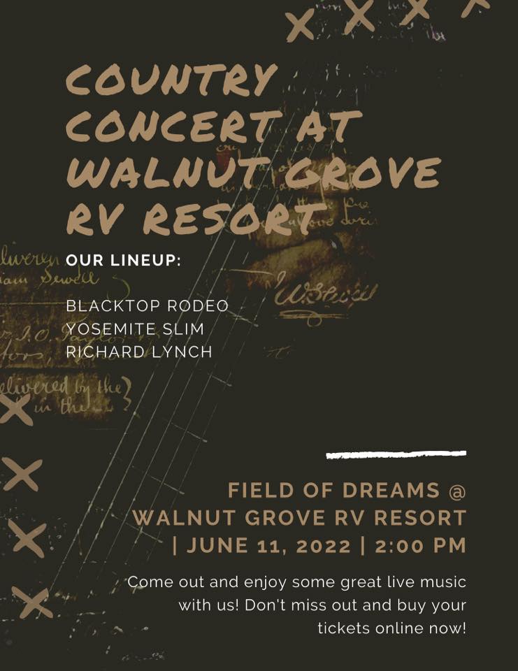 Walnut Grove RV Resort Announces Country Concert - Destination Seneca ...